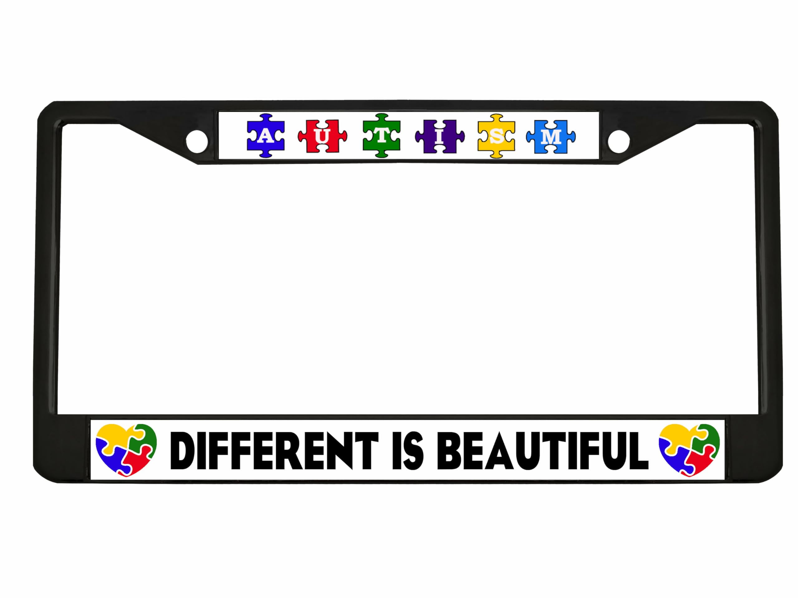 Different is Beautiful License Plate Frame Autism Awareness ...
