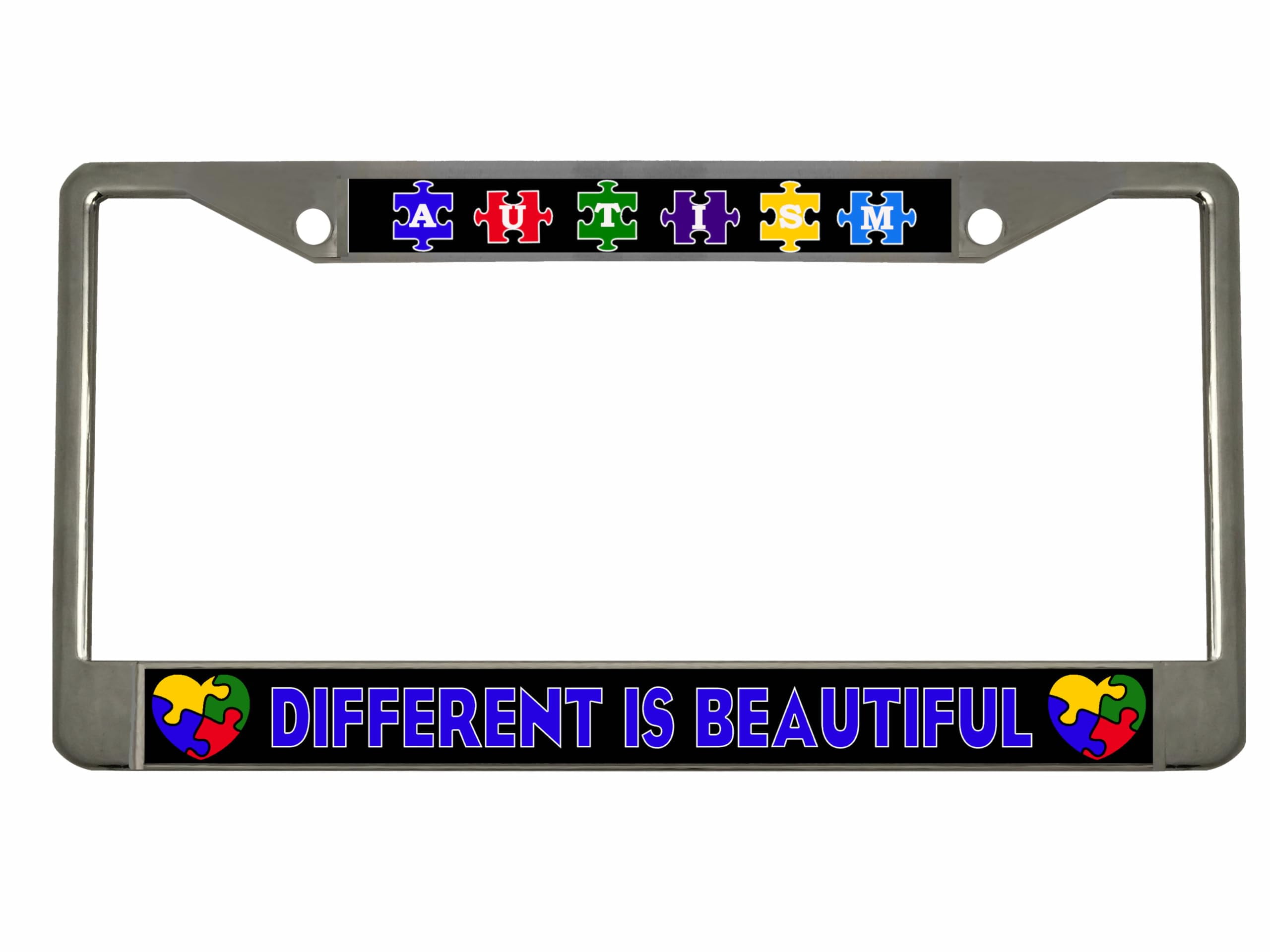 Different is Beautiful License Plate Frame Autism Awareness ...