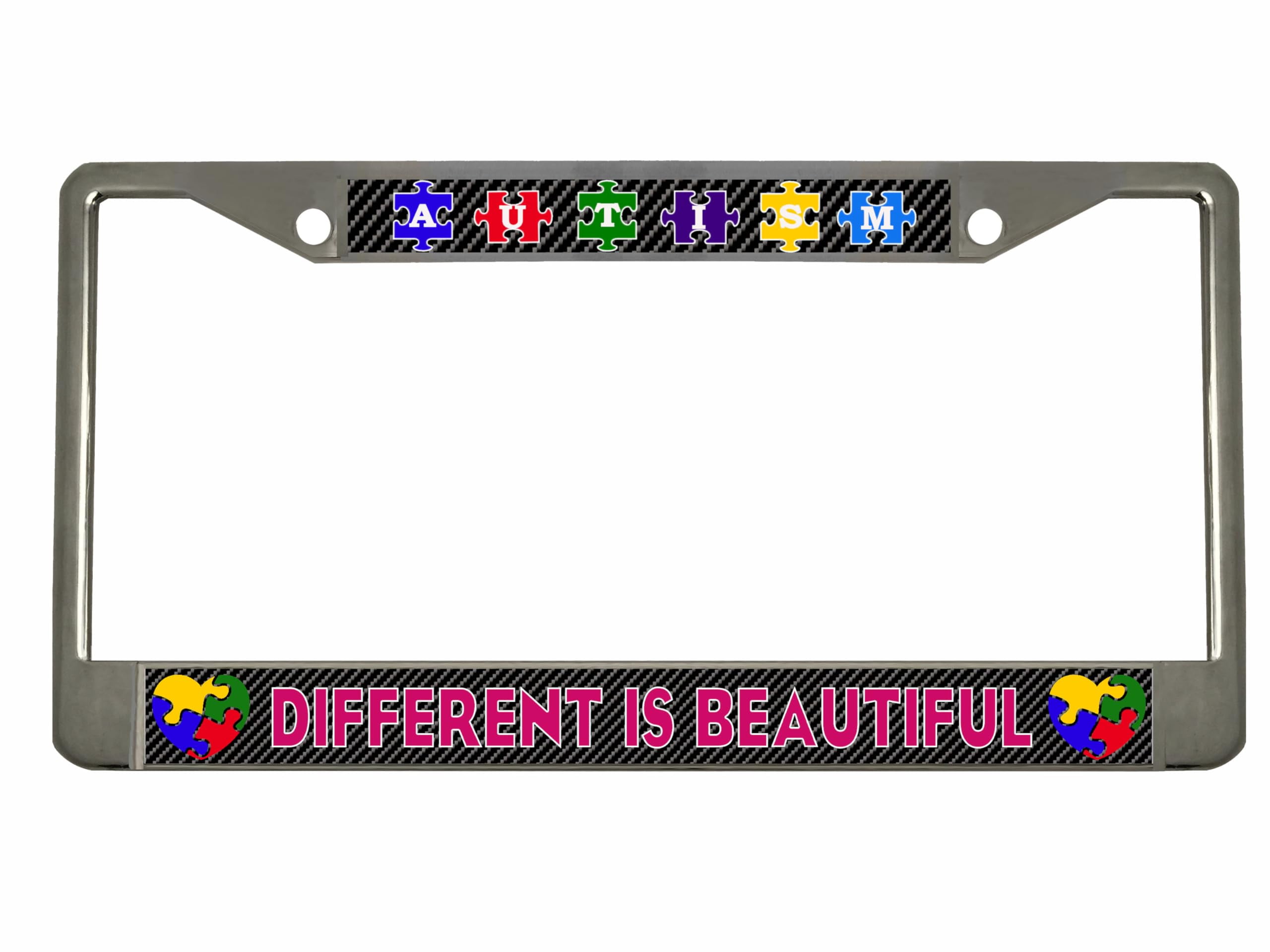 Different is Beautiful License Plate Frame Autism Awareness ...