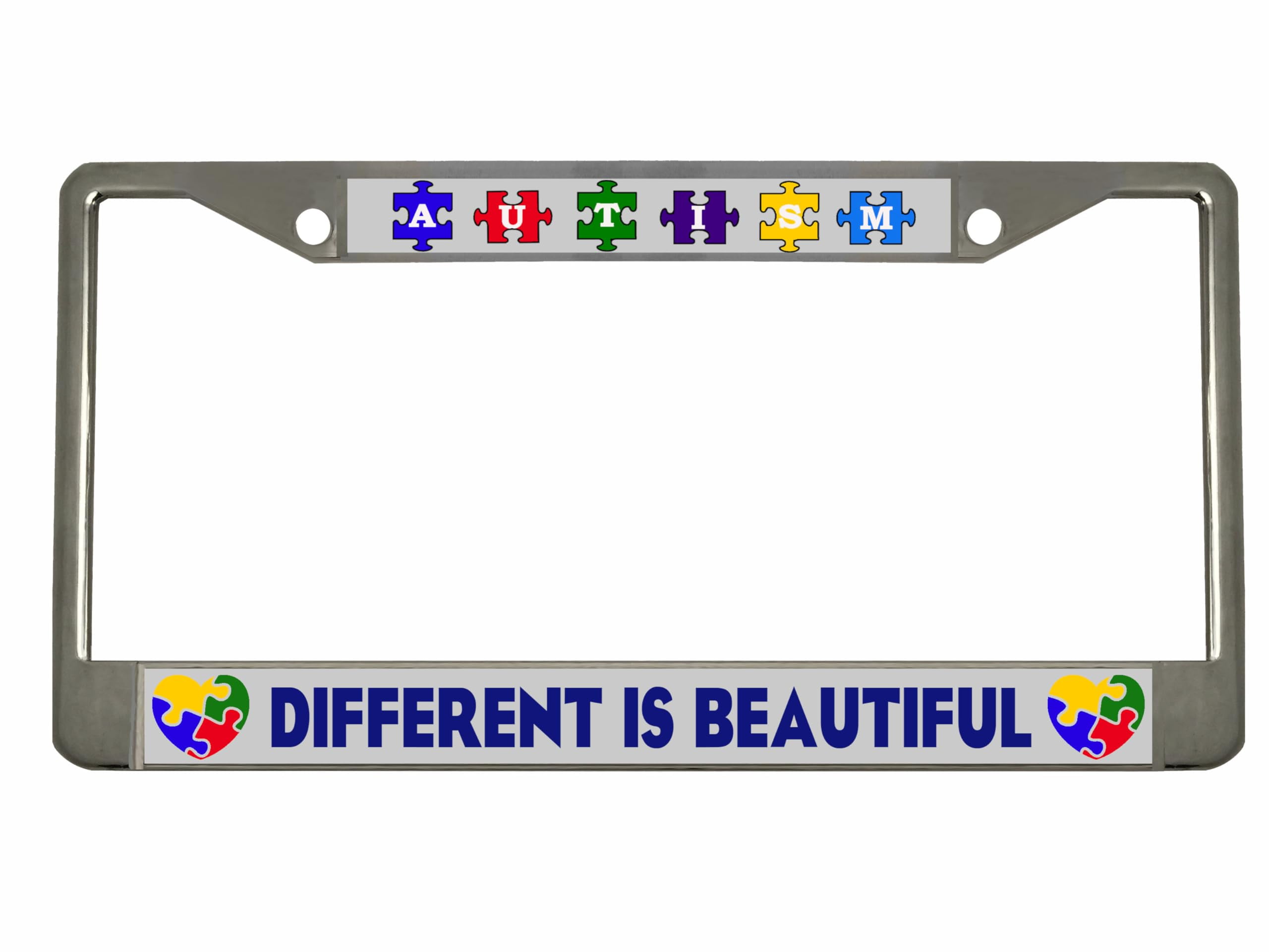 Different is Beautiful License Plate Frame Autism Awareness ...