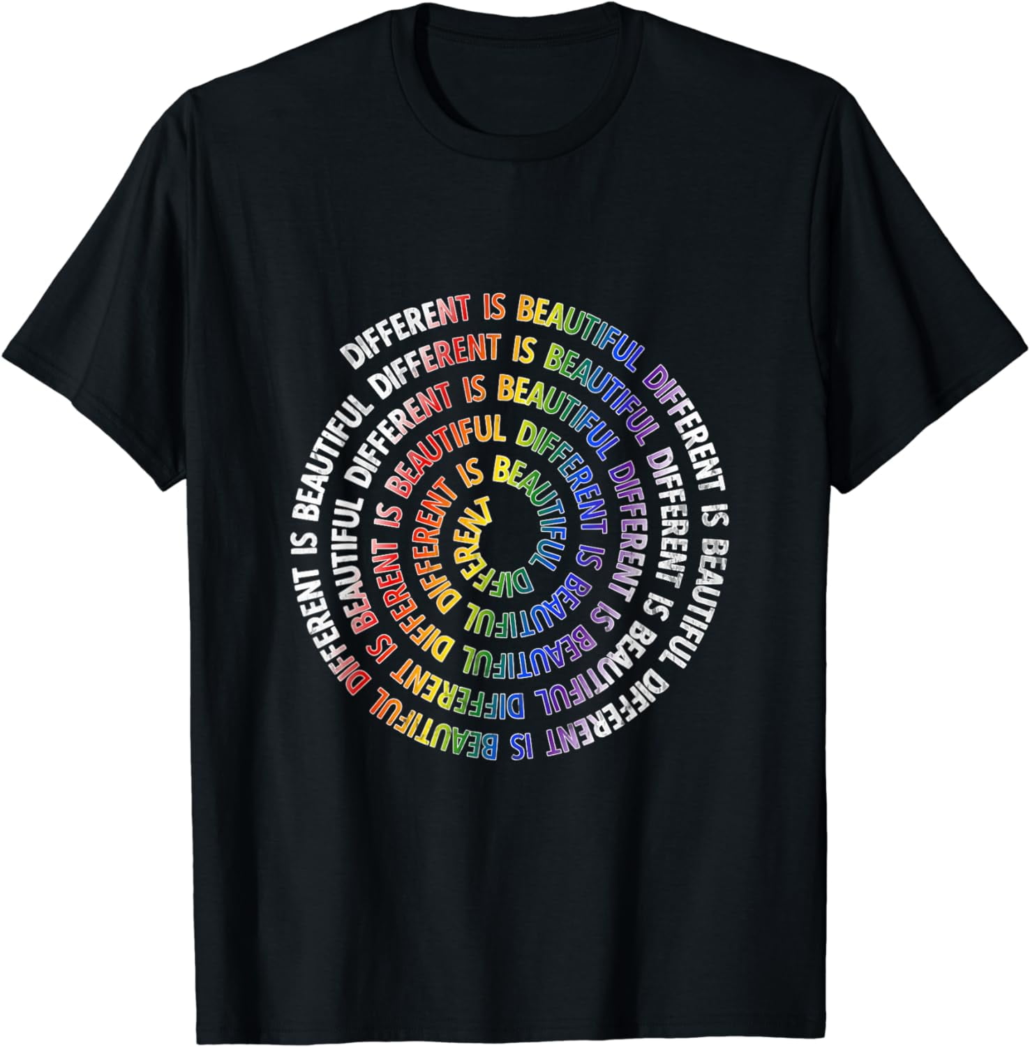 Different is Beautiful Rainbow Pride Month LGBTQ Diversity T-Shirt ...