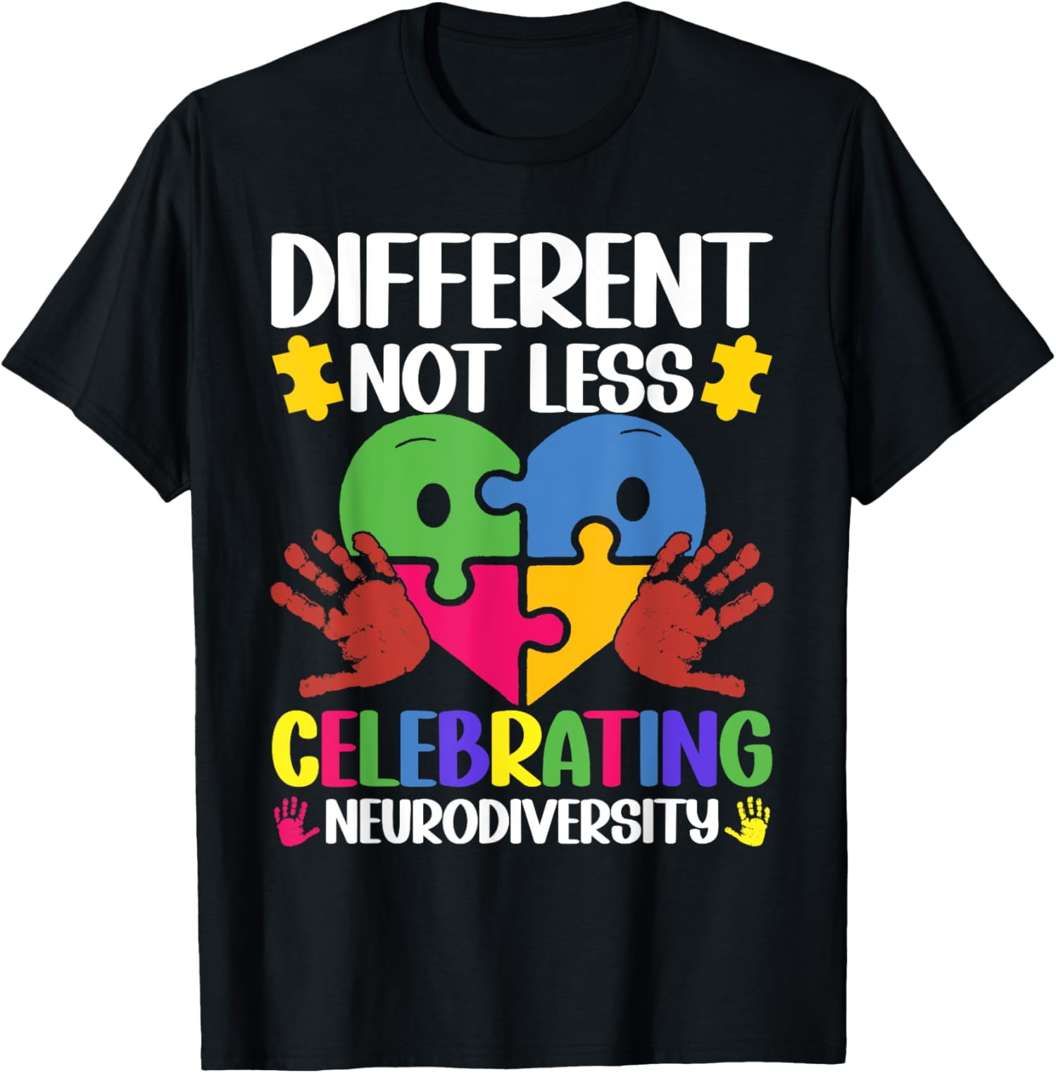 Different not less Celebrating Neurodiversity Autism T-Shirt - Walmart.com