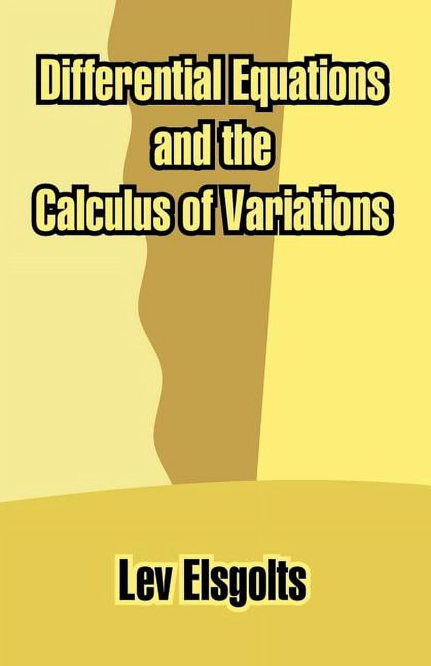 Differential Equations and the Calculus of Variations (Paperback ...