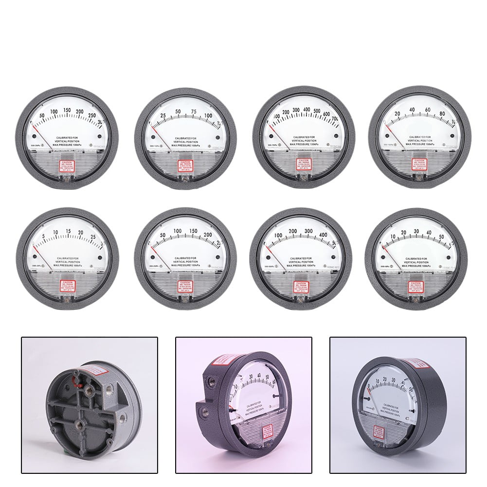 Differential Pressure Gauge Barometer Analog Manometer Pointer Air ...