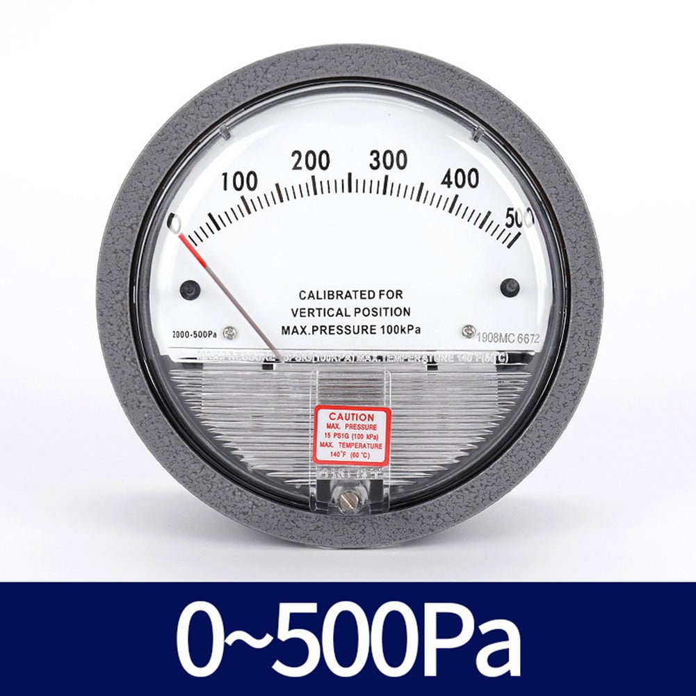 Differential Pressure Gauge Barometer Analog Micro Manometer Pointer ...