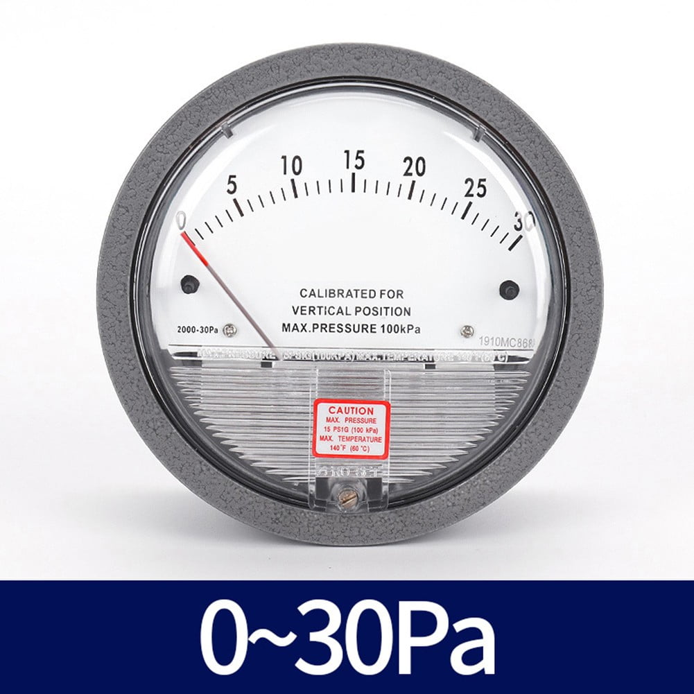 Differential Pressure Gauge Barometer Analog Micro Manometer Pointer ...