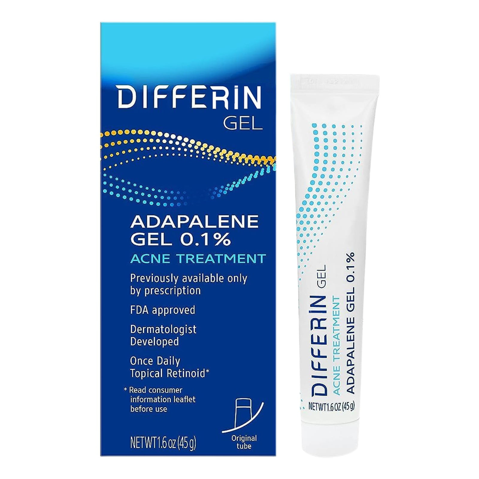 Acne Treatment Gel 0.1% Adapalene - Prescription Strength Retinoid for ...