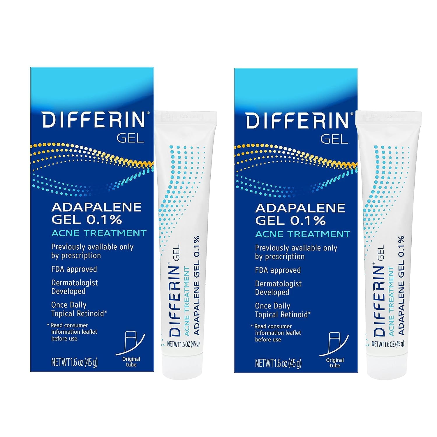 Differin Acne Treatment Gel, 180 Day Supply, Retinoid Treatment for ...