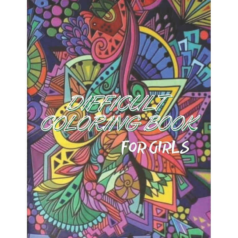 difficult coloring pages for girls