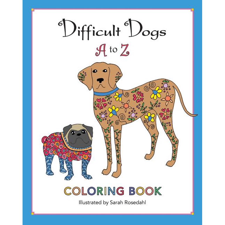 difficult coloring pages of dog breeds