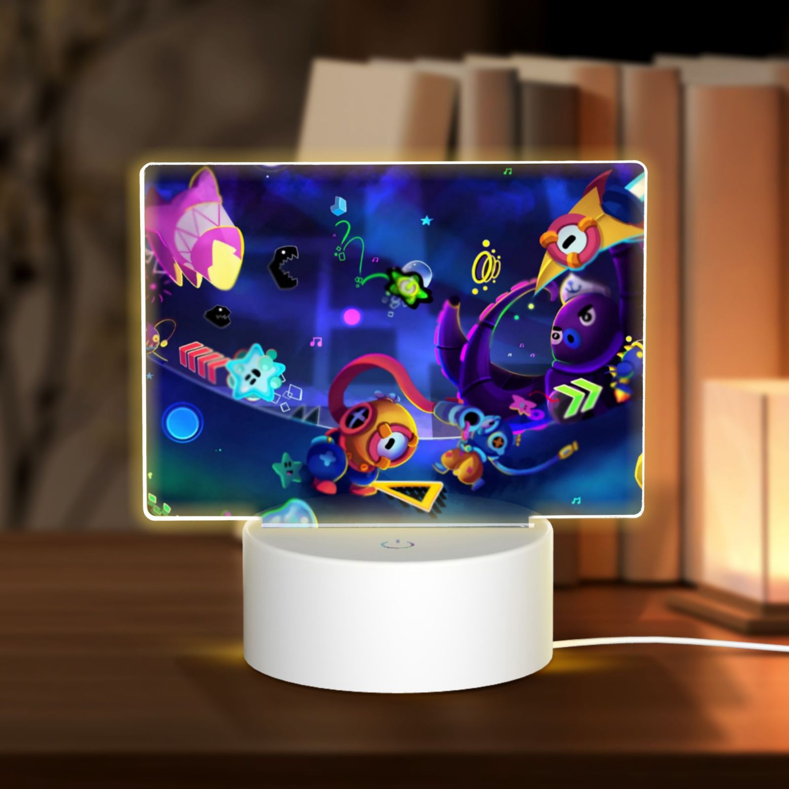 Difficulty Geometry Dash Rectangular Acrylic Night Light USB Cable Lamp ...