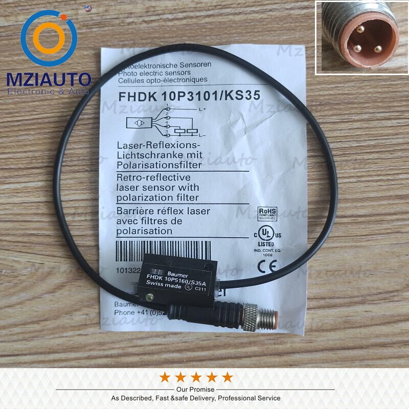 Diffuse Photoelectric Sensor FHDK10P3101KS35 For Baumer FHDK 10P3101 ...