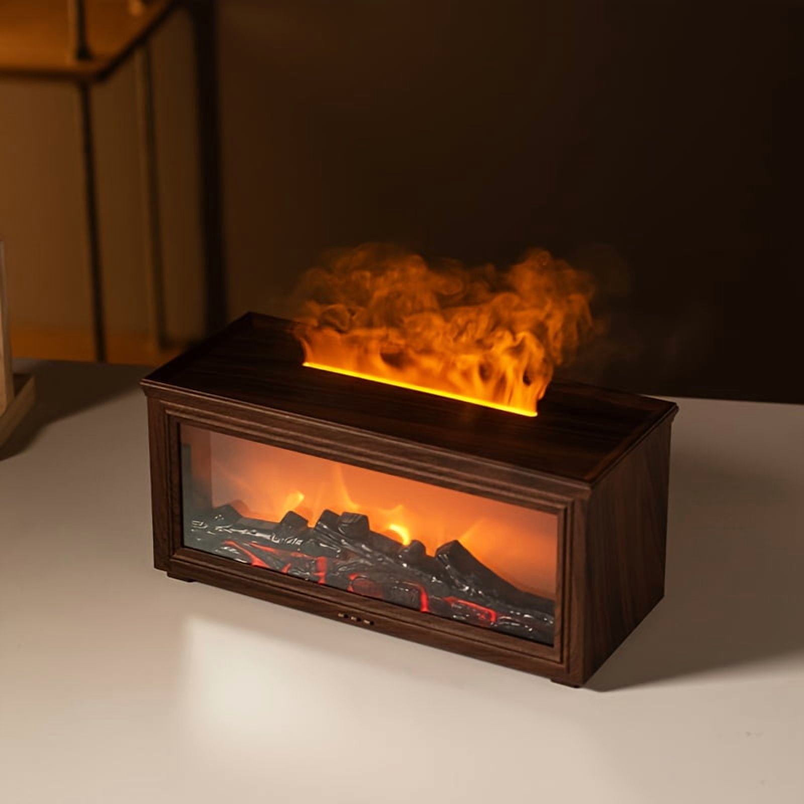 Diffuser For Home, Fireplace Flame Air Diffuser Humidifier 10.14oz, 7 ...