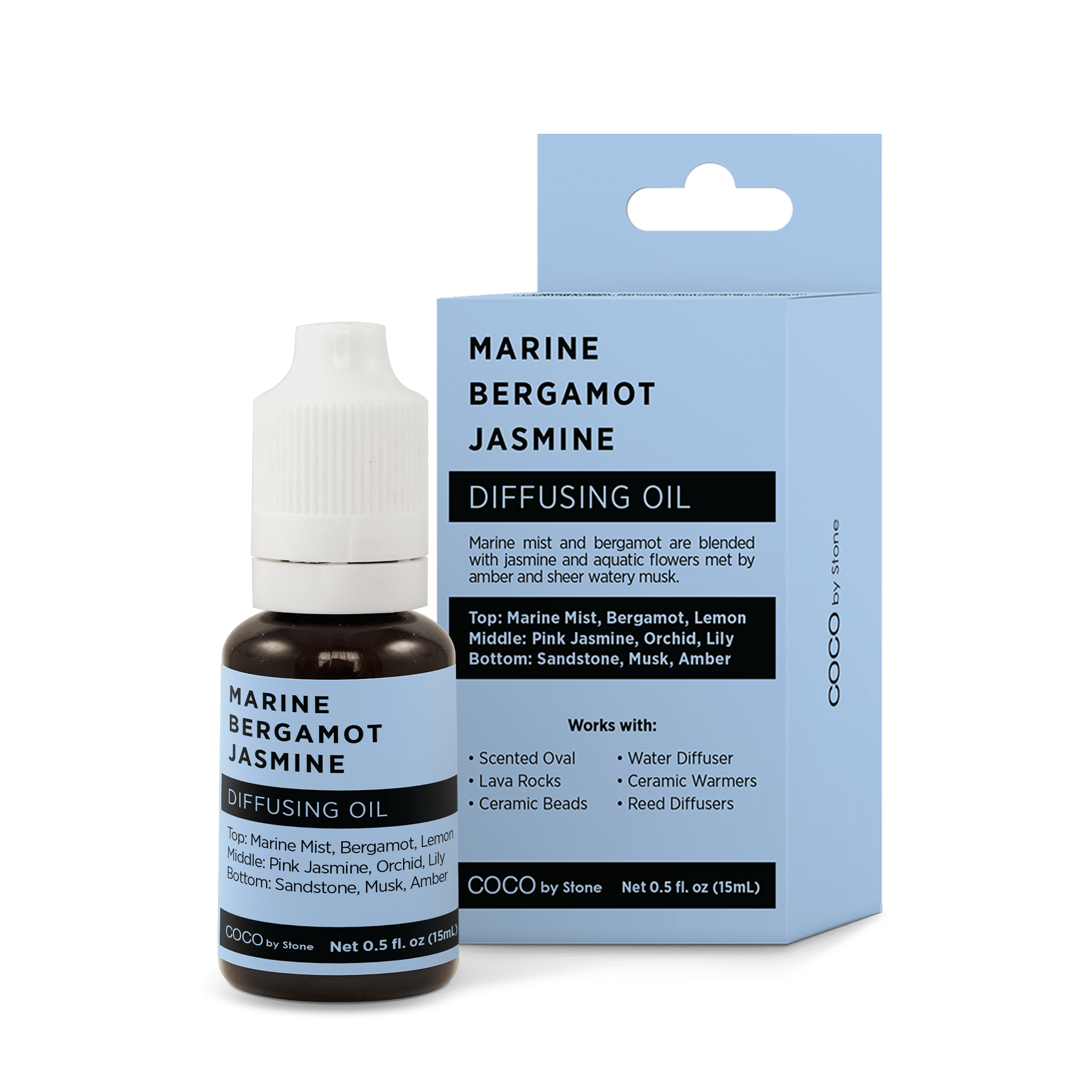 Diffusing Oil (Marine | Bergamot | Jasmine) - Walmart.com