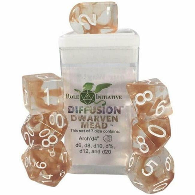 Diffusion Dice, Dwarven Mead White - Set of 7 - Walmart.com