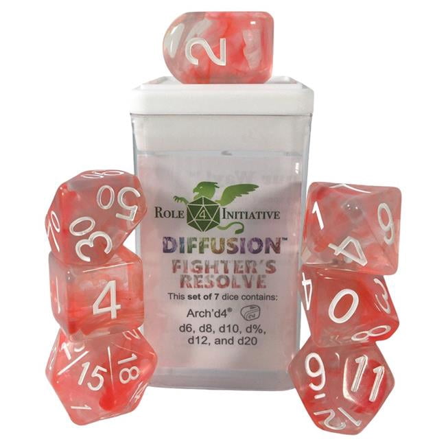Diffusion Dice, Fighters Resolve & White - Set of 7 - Walmart.com