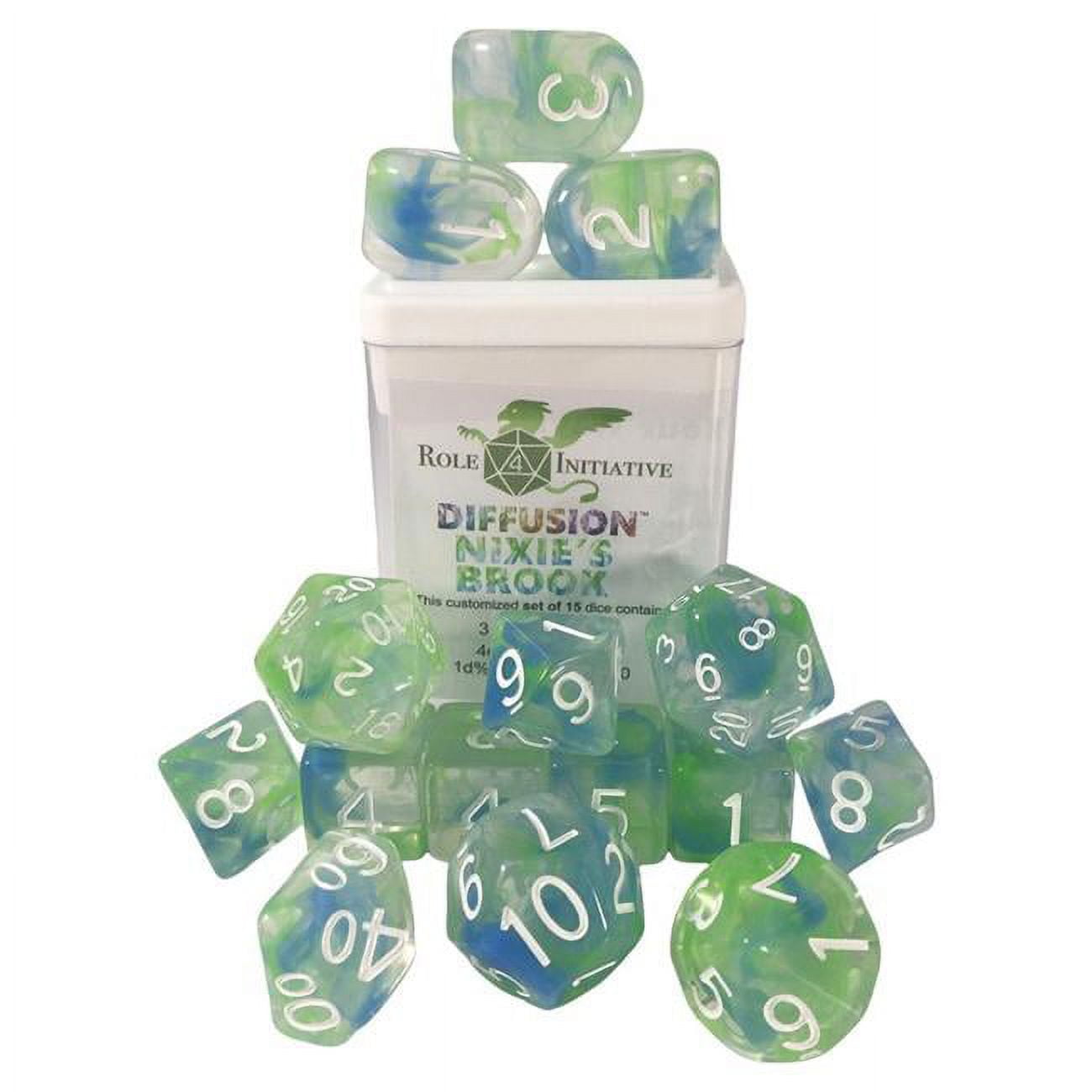 Diffusion Dice, Nixies Brook & White - Set of 15 - Walmart.com