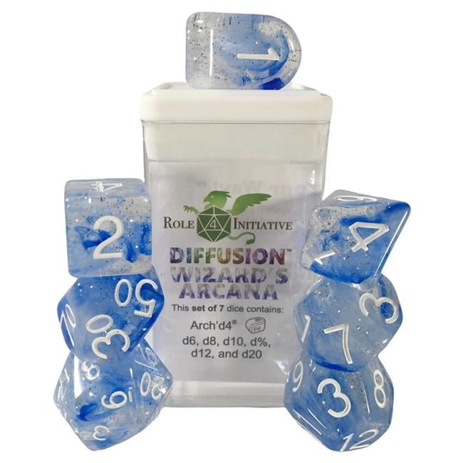 Diffusion Dice, Wizards Arcana & White - Set of 7 - Walmart.com