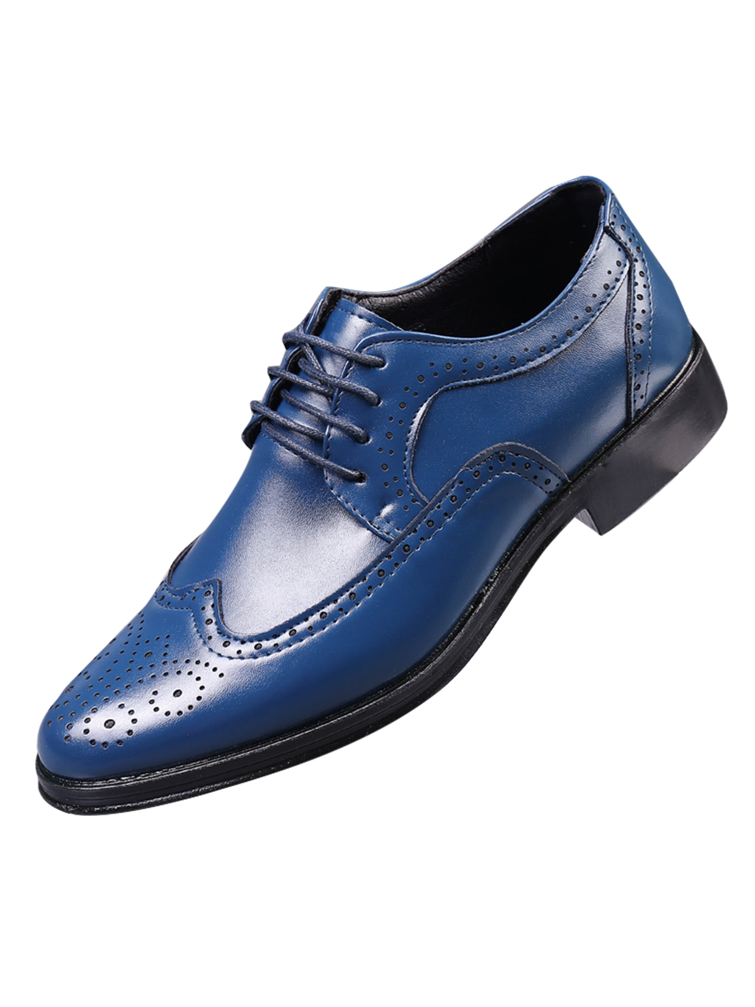 Difumos Men's Glossy Round Toe Oxford Shoe Nonslip Business Smooth ...