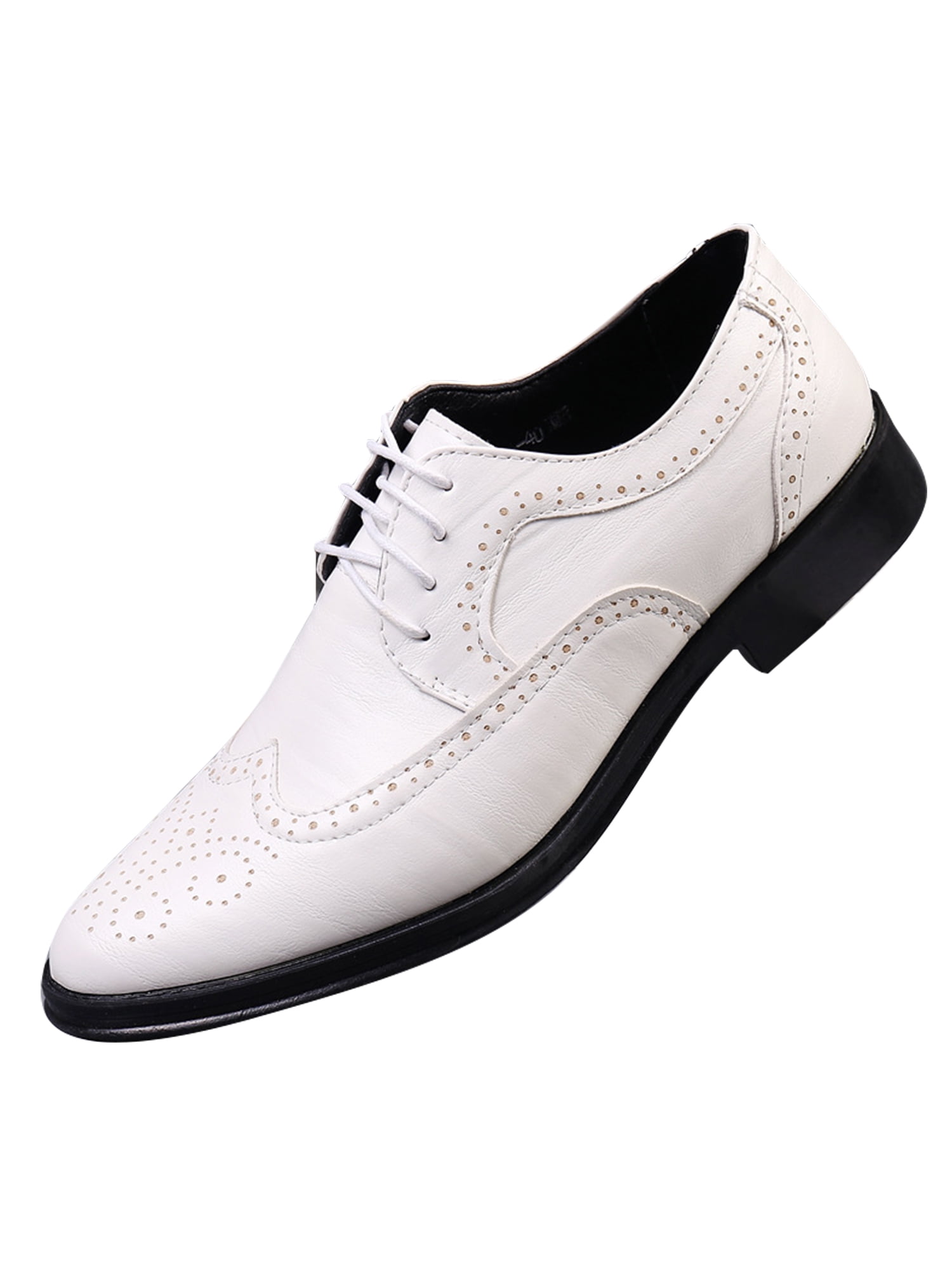 Difumos Men's Glossy Round Toe Oxford Shoe Nonslip Business Smooth ...