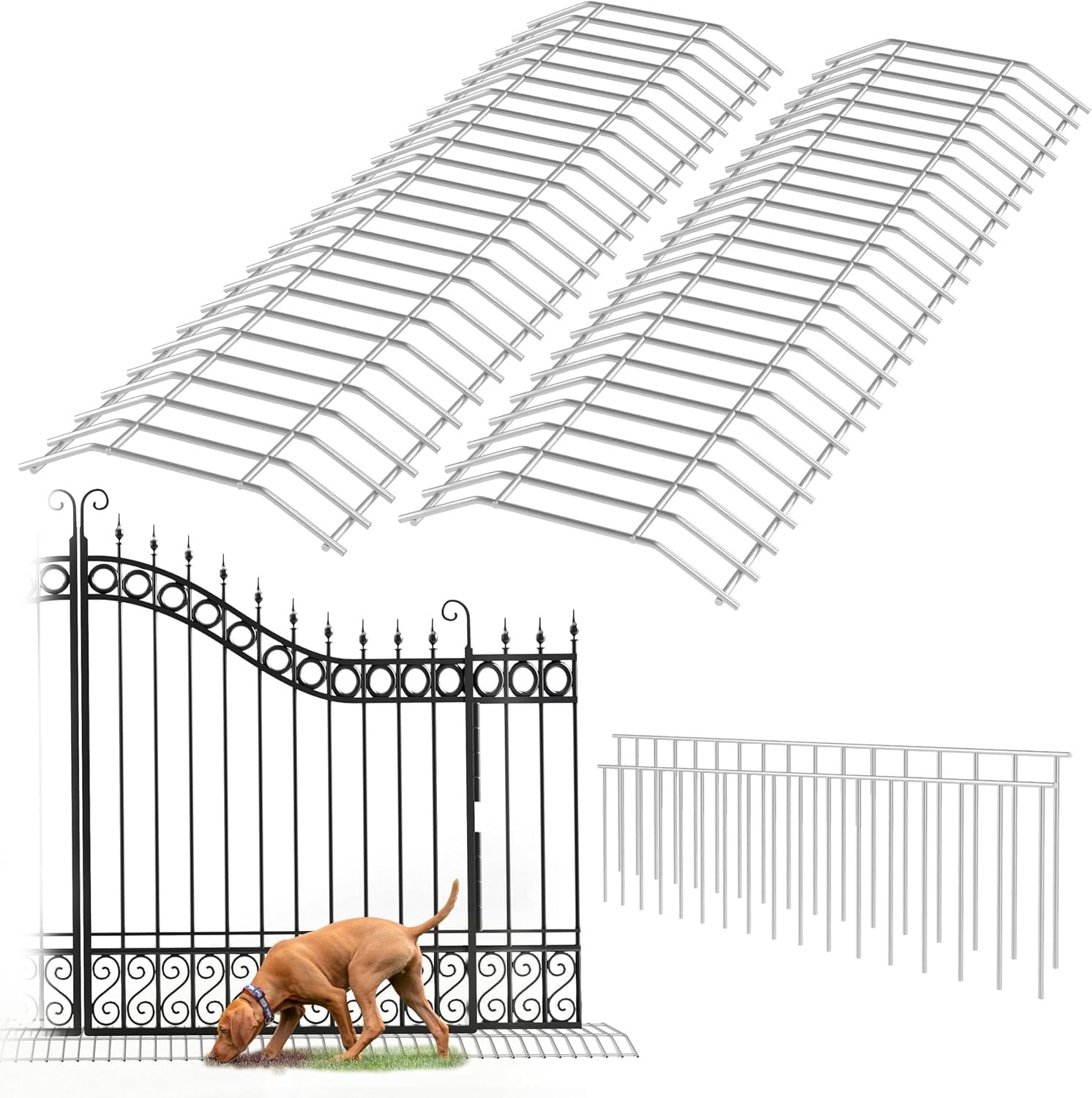 Dig Defence Original Gate Plate with 2 Fence Panels 2 Pk Dog Digging ...