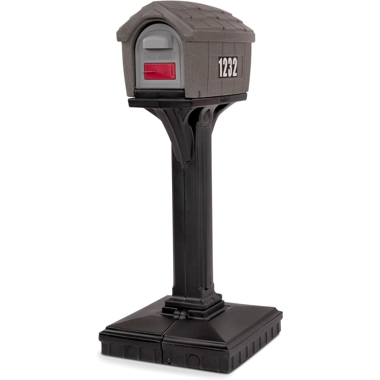 Dig-Free Easy Up Home Mailbox, Graystone/Black, Made in The USA ...