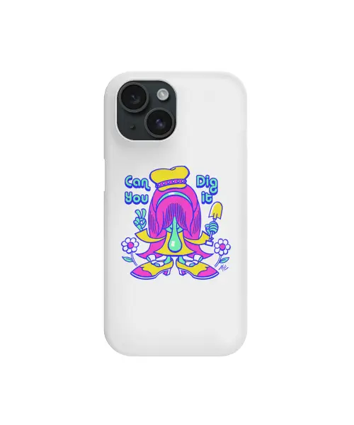 Dig It! Retro Groovy 70s Vibe Phone Case for iPhone 16 15 14 13 12 11 ...