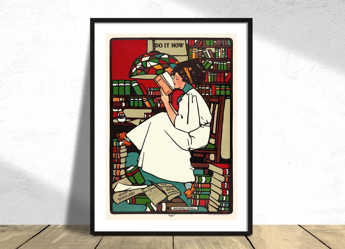 Dig, Do It Now, Sadie Wendell Mitchell, Retro Print, Vintage, Women ...