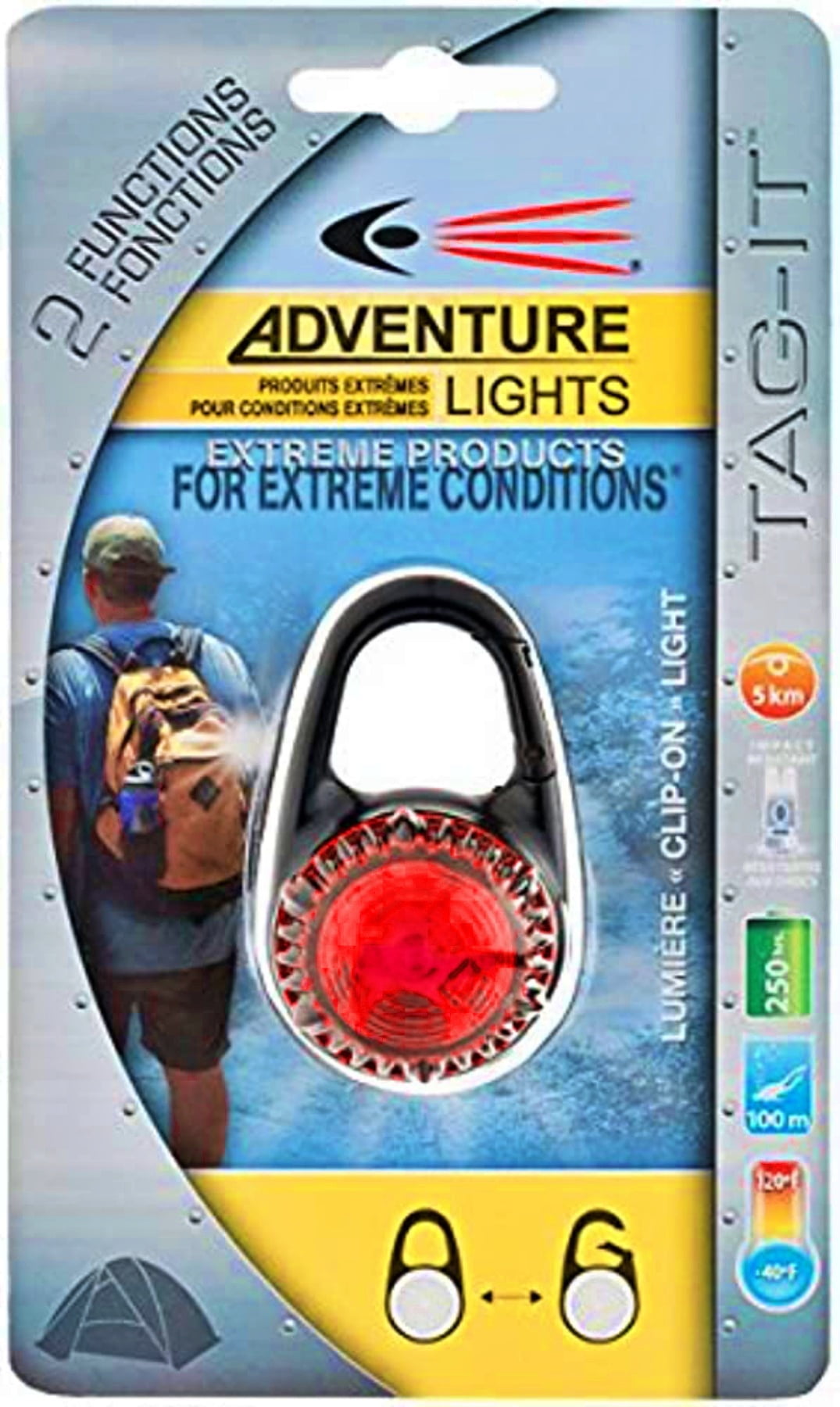 Adventure Lights Guardian Tag-It LED Clip-On Light, Red - Walmart.com