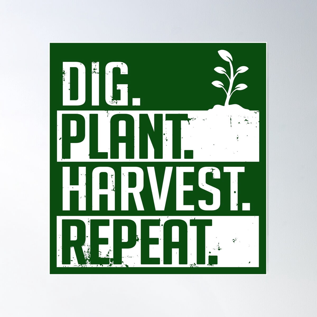 Dig Plant Harvest Repeat Poster Wall Art, Modern Wall Decor For Living ...