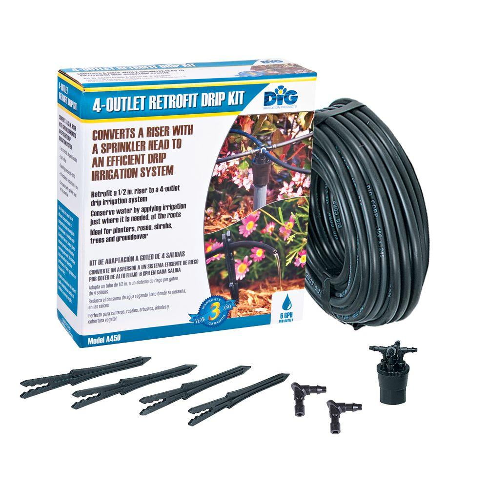Dig Sprinkler Head to Drip Irrigation Retrofit Drip Kit - Walmart.com