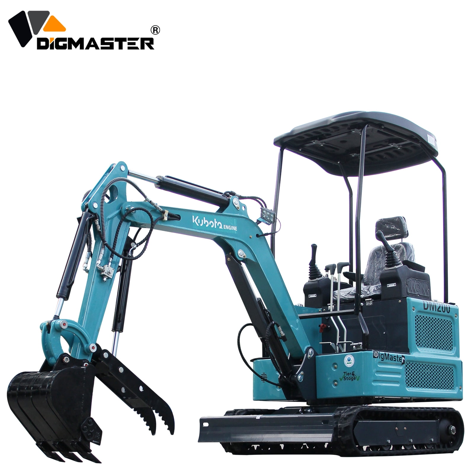 DigMaster 4000lb Mini Excavator Kubota Diesel Twin-Cylinder Engine ...