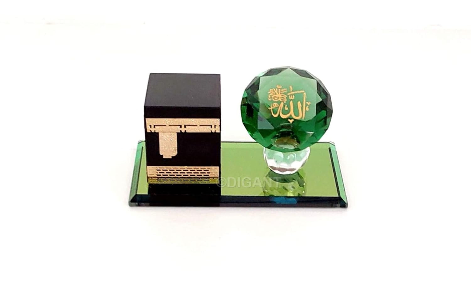 DigaNT Kaaba Mecca Showpiece Allah Crystal Gold Plated Gift Souvenirs ...