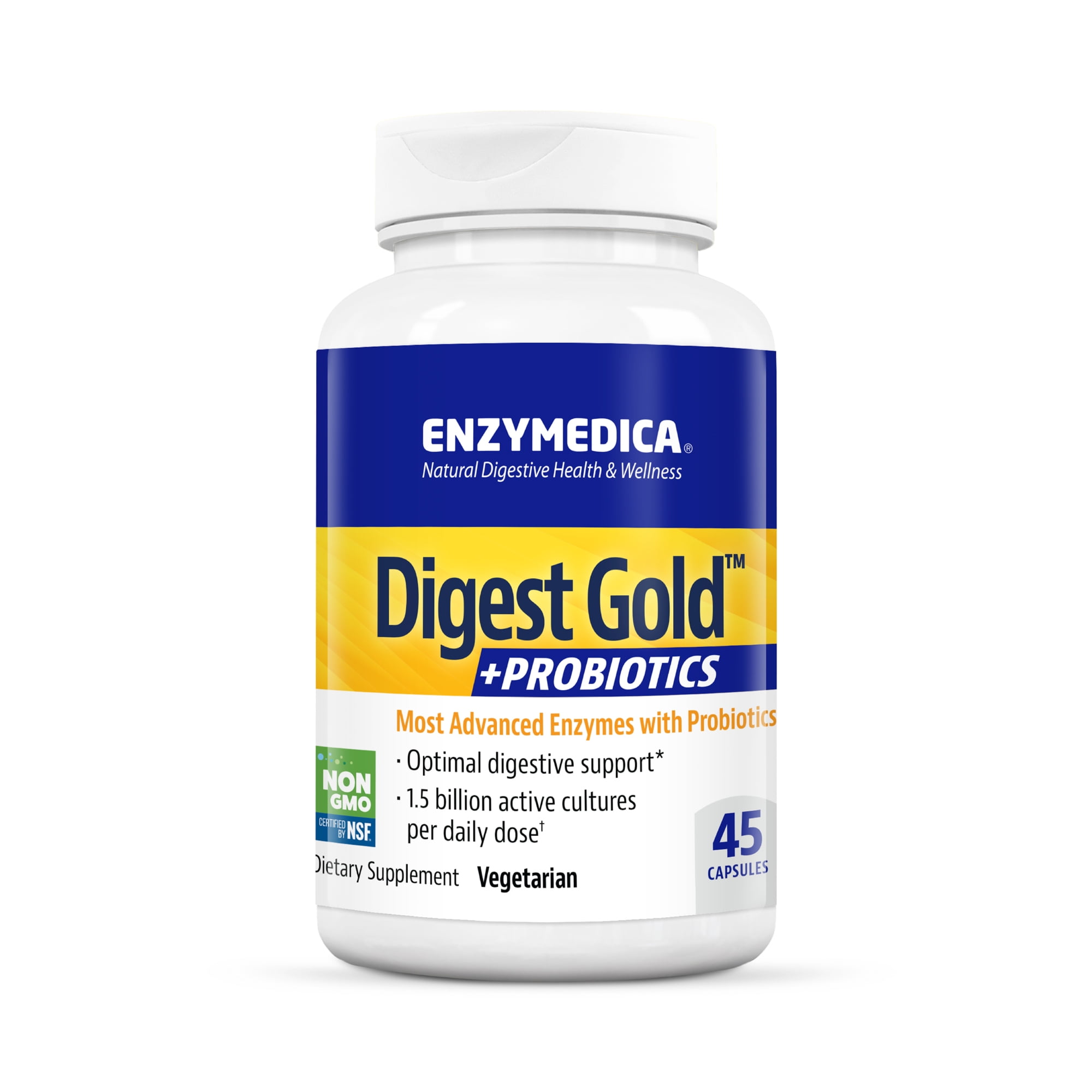Enzymedica Digest Gold + Probiotics, Multi Enzyme Formula for Stomach ...
