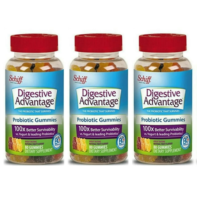 Digestive Advantage Daily Probiotic Gummies For Digestive Health, Gut ...