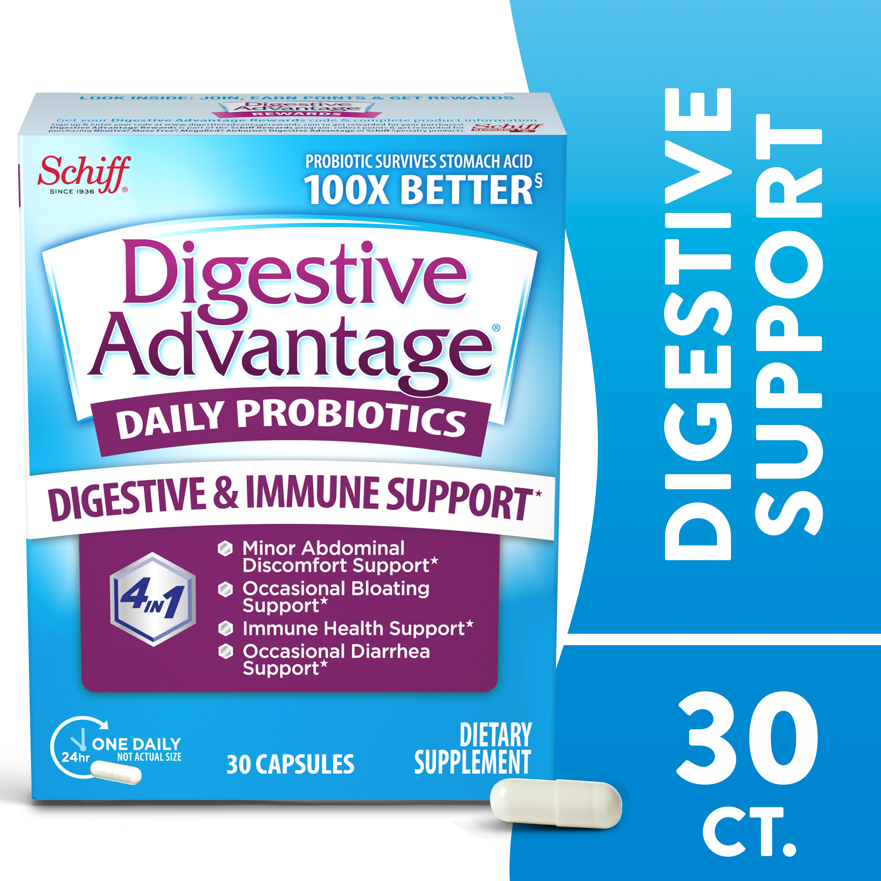 Equate Digestive Care Probiotic Capsules, 28 count - Walmart.com