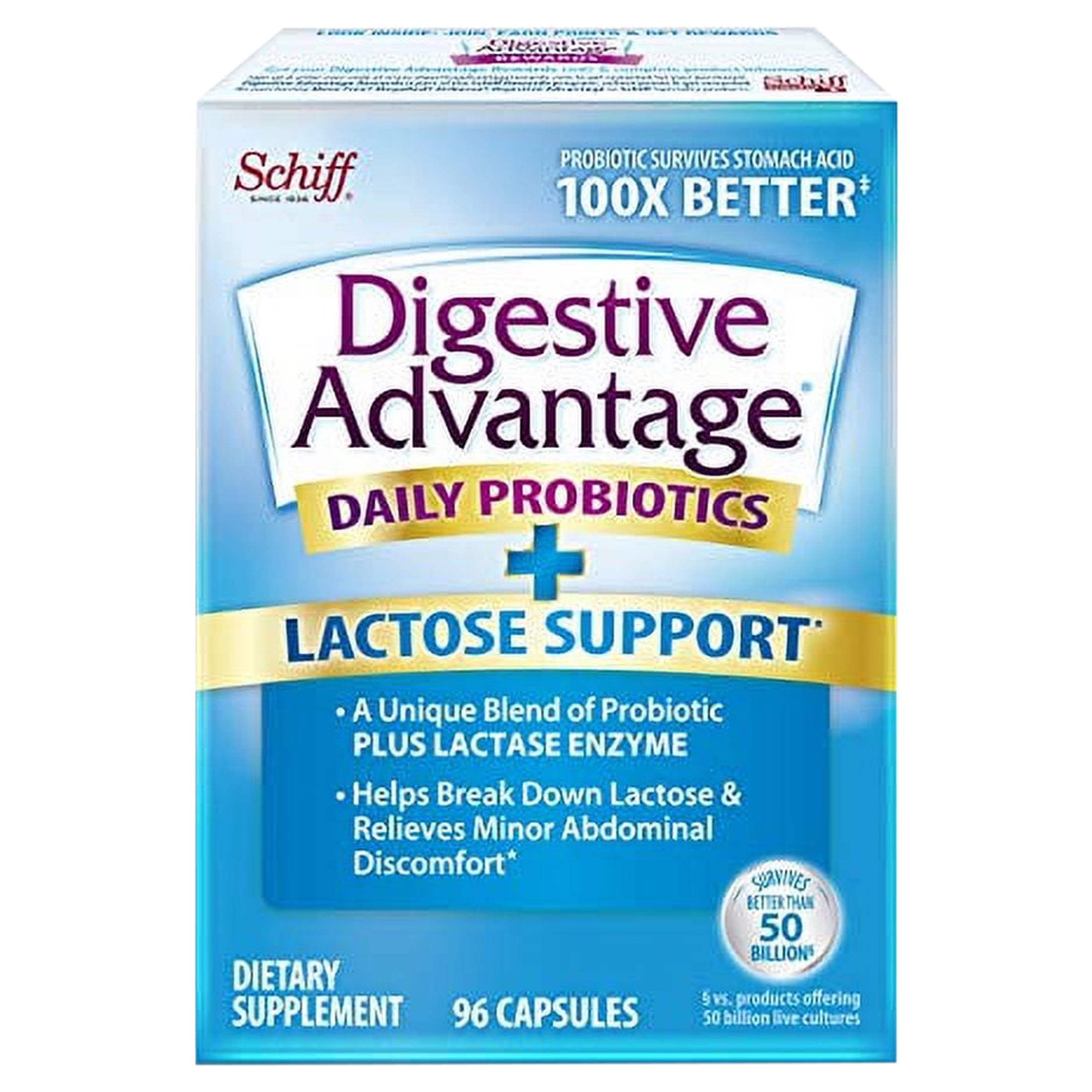 Digestive Advantage Lactose Defense Probiotic Supplement, Dairy ...