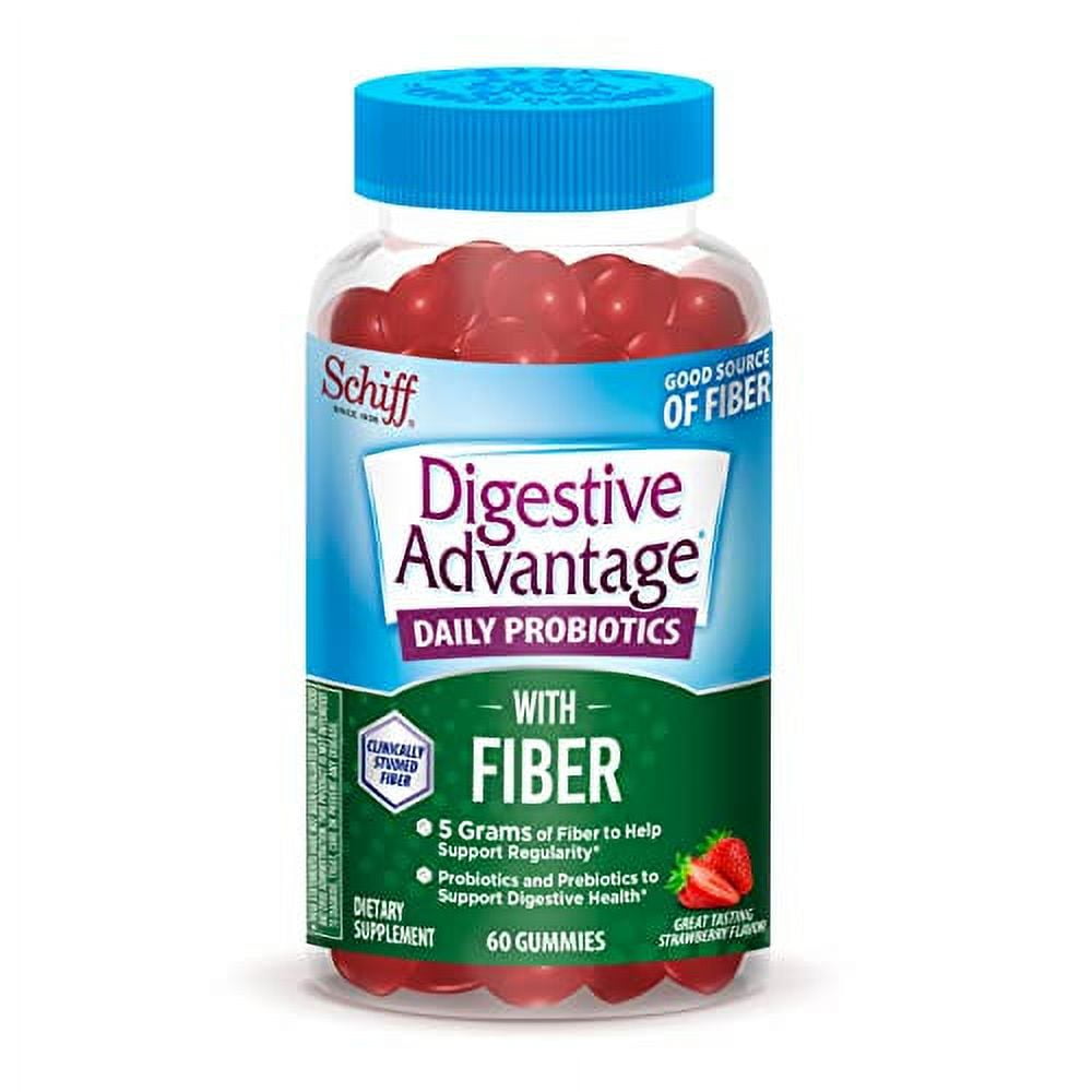 Digestive Advantage Prebiotic Fiber + Probiotics Gummies, Digestive ...