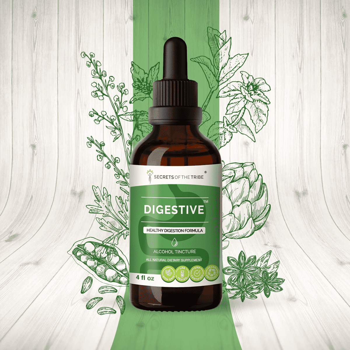 Secrets Of The Tribe Digestive Blend Tincture Dietary Supplement ...