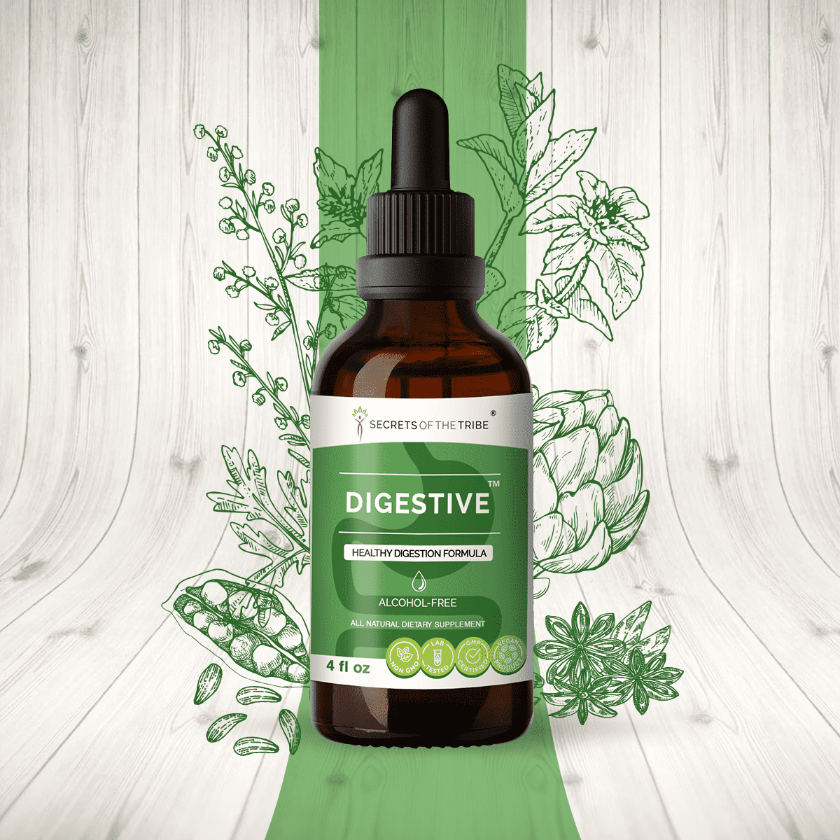 Secrets Of The Tribe Digestive Blend Tincture Dietary Supplement ...