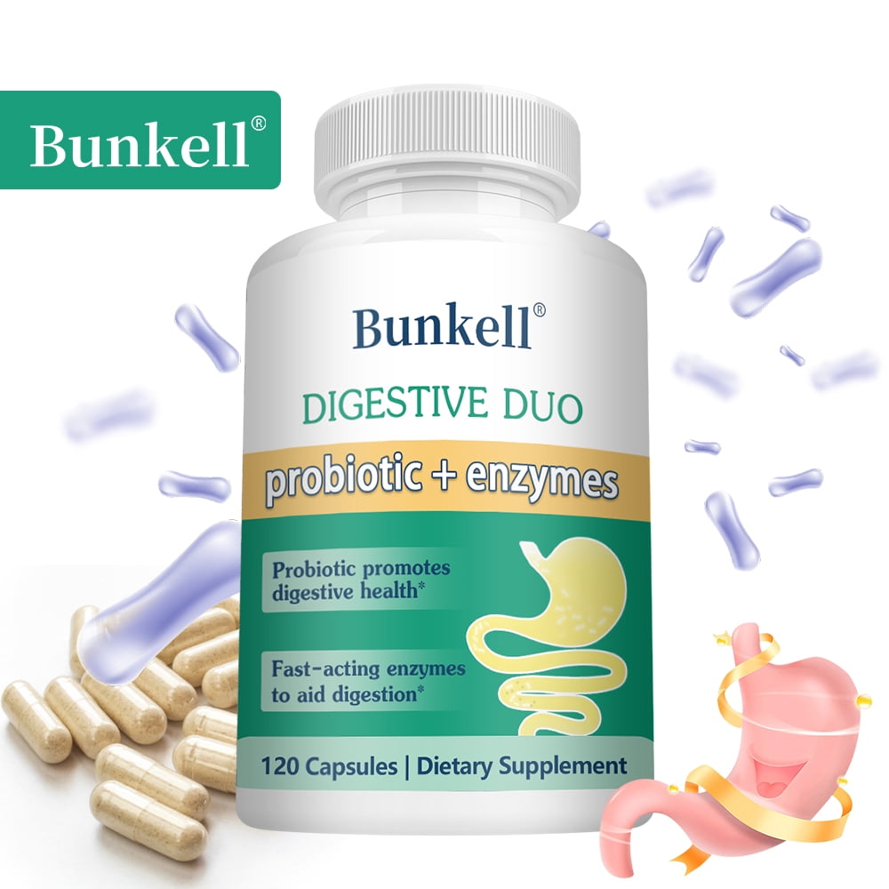 Digestive Duo Probiotic and Enzymes Capsules - Promotes Digestive and ...