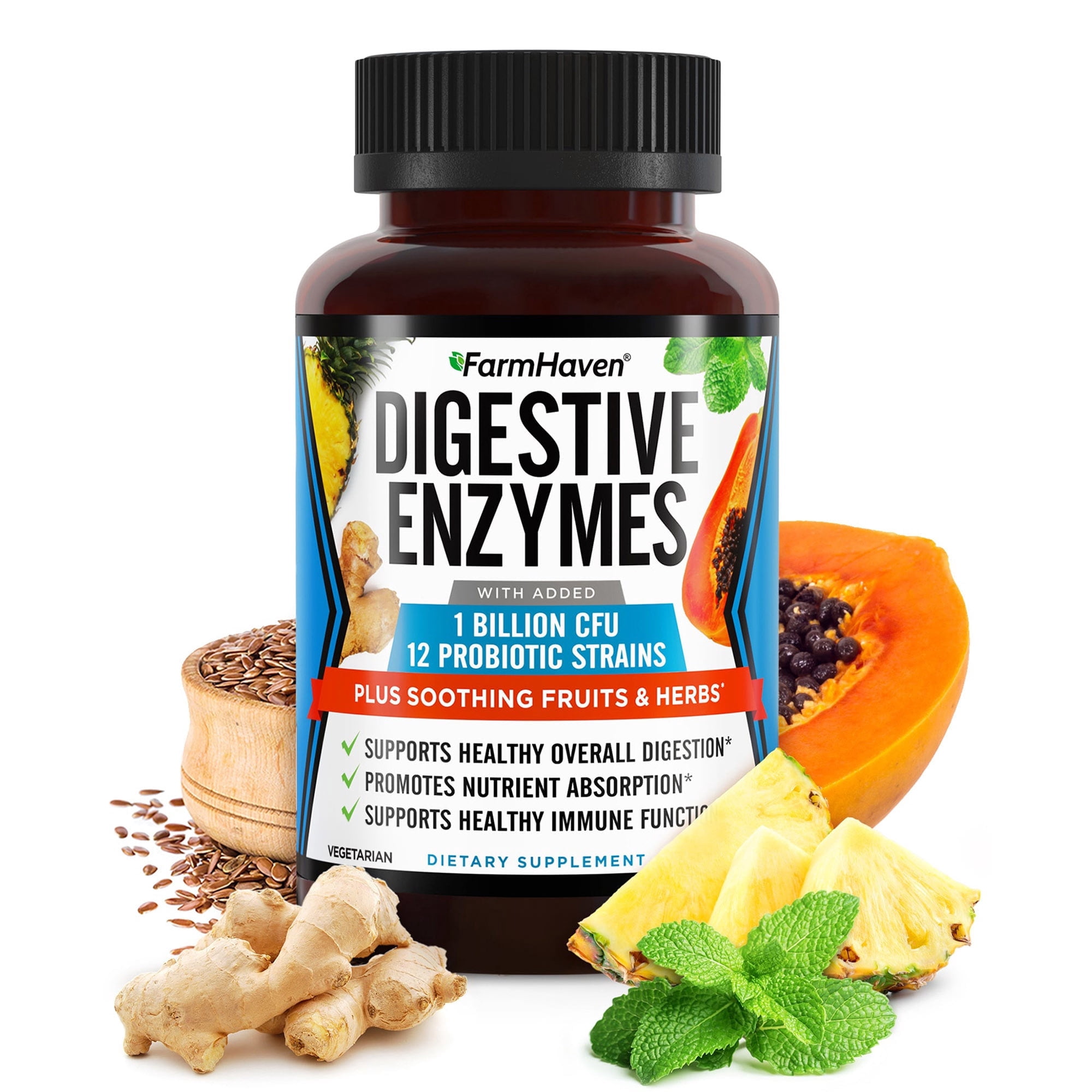 Digestive Enzymes with Probiotics | Gut Health, Nutrient Absorption ...