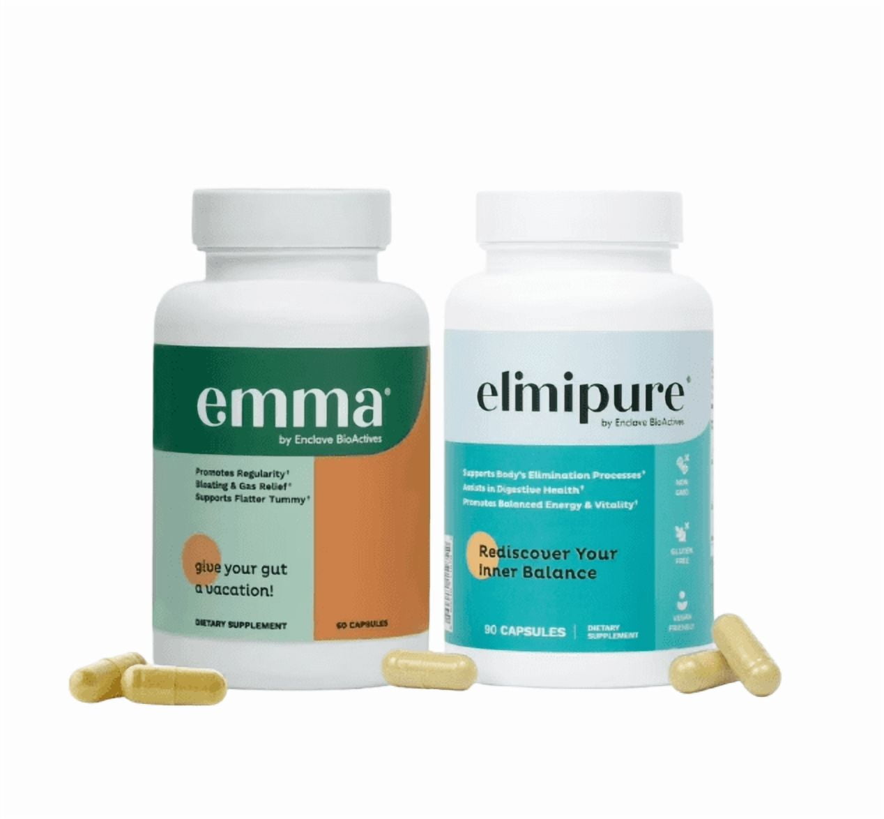 Digestive Regularity Duo: Gut Cleanse & Restore + 60-Count Emma Support ...