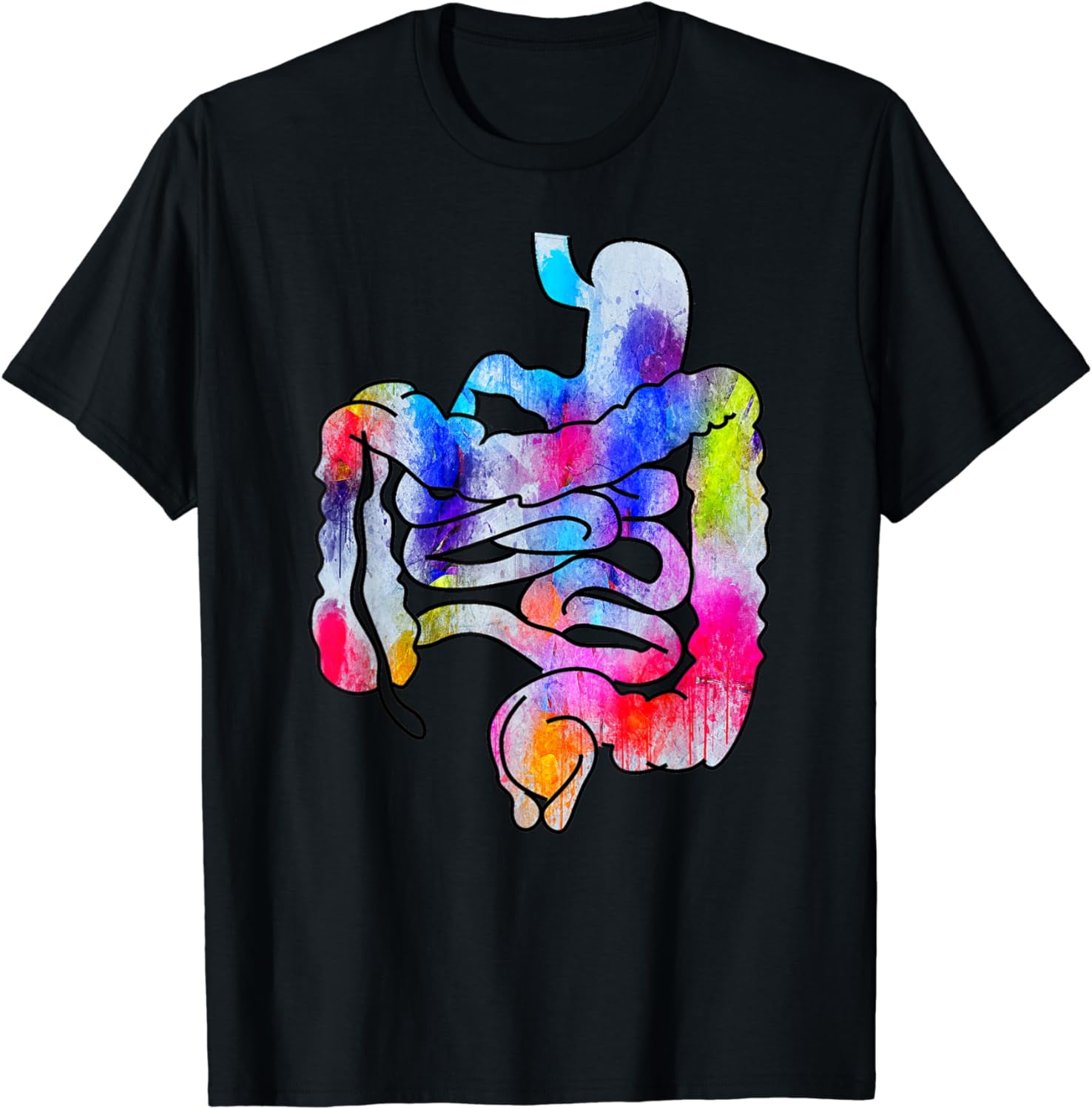 Digestive System Gastrointestinal Tract Watercolor Art Gifts T-Shirt ...