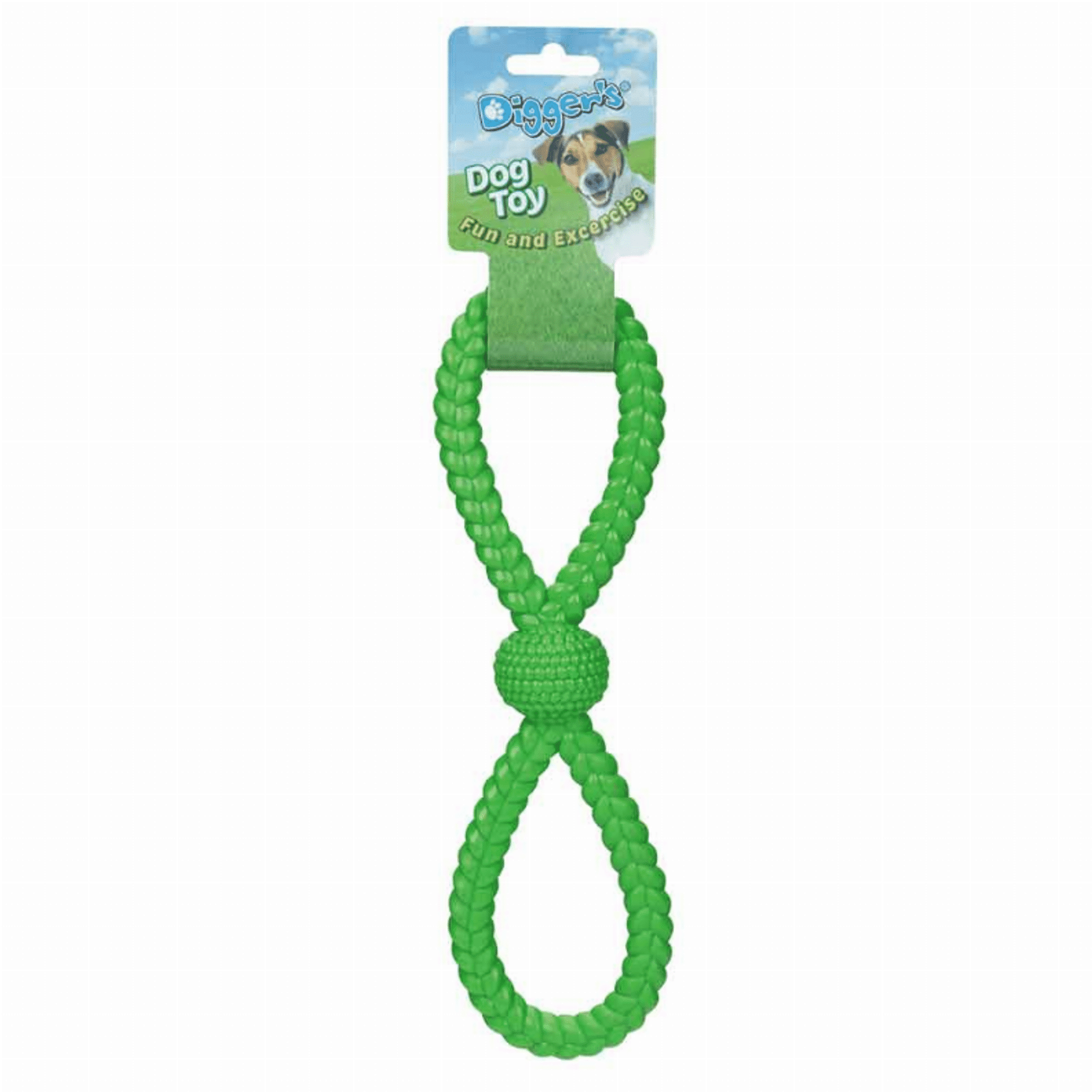 Digger Figure 8 Tugger Dog Toy – Durable Thermoplastic Rubber Chew and ...