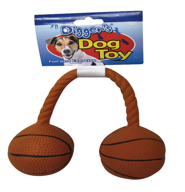 Diggers Twin Basketball Dog Toy Latex - Walmart.com