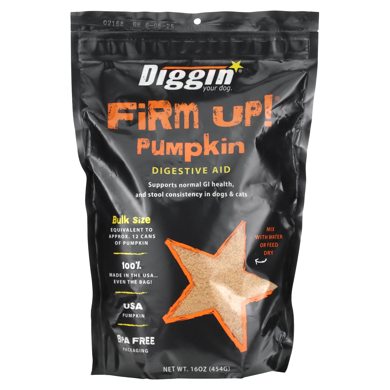 Diggin your dog Firm Up! Digestive Aid, Pumpkin, 16 oz (454 g ...