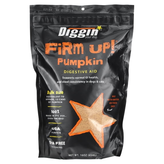 Diggin your dog Firm Up! Digestive Aid, Pumpkin, 16 oz (454 g ...