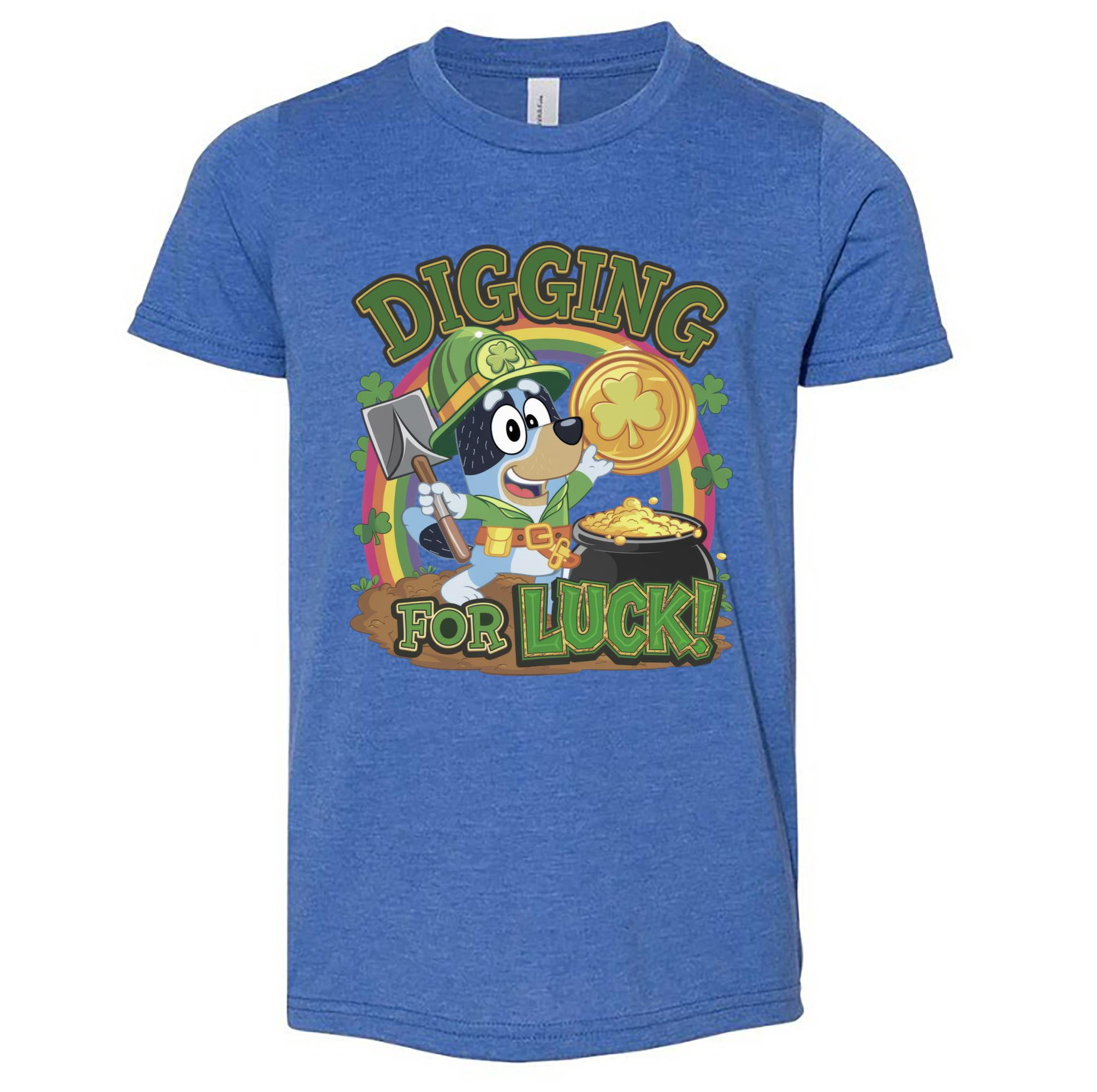 Digging for Luck Golden Heeler Treasure Bluey Youth shirt, Bluey Happy ...