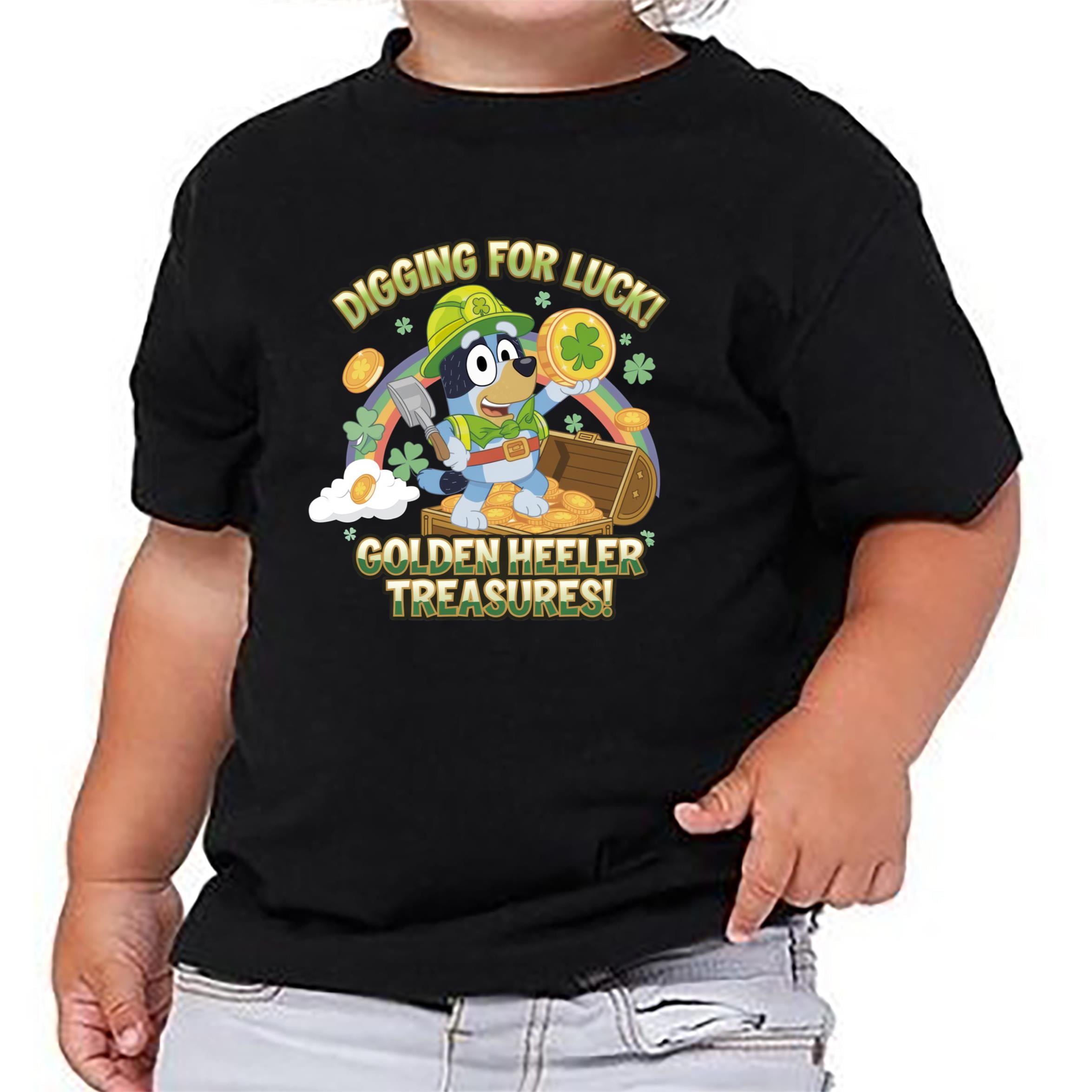Digging for Luck Golden Heeler Treasures Bluey Toddler T-shirt, St ...